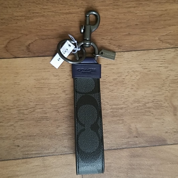 Coach | Accessories | Coach Signature Canvas Large Loop Key Fob ...